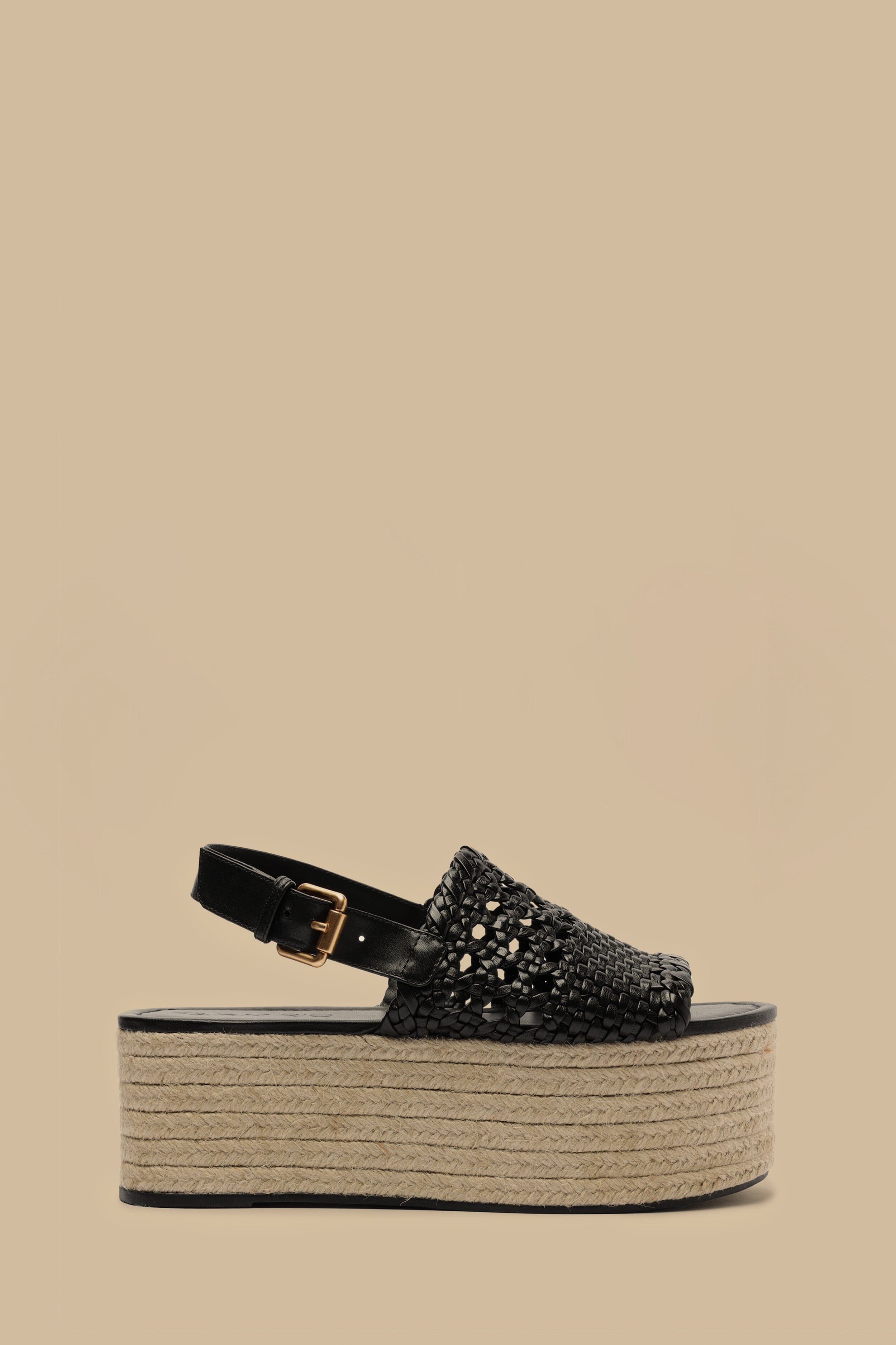 Black Woven Flatform Sandal – FARM Rio