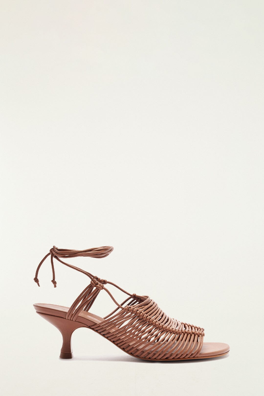 Brown Macrame Heeled Sandal | FARM Rio